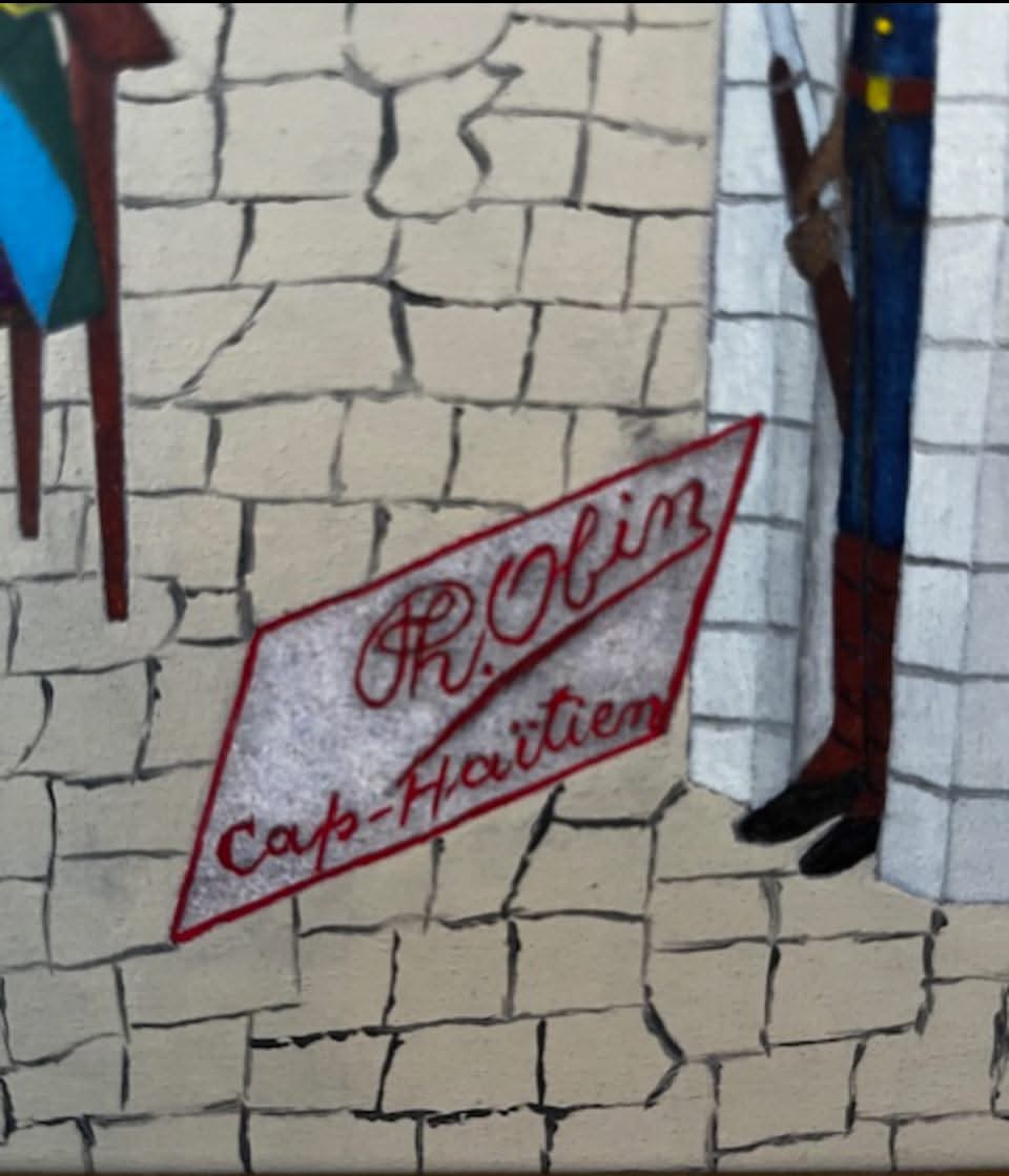 Philome Obin (1891-1986) 16"x20" King Henri Christophe With His Childr ...