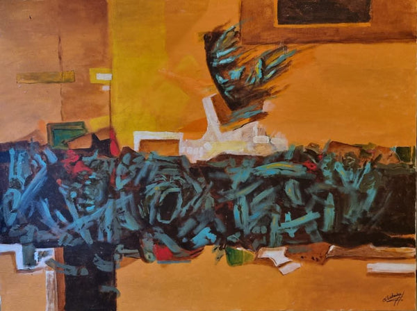 Etzer Charles (Haitian, 1945-2021) 24"x30" Fracas 2010 Acrylic on Canv