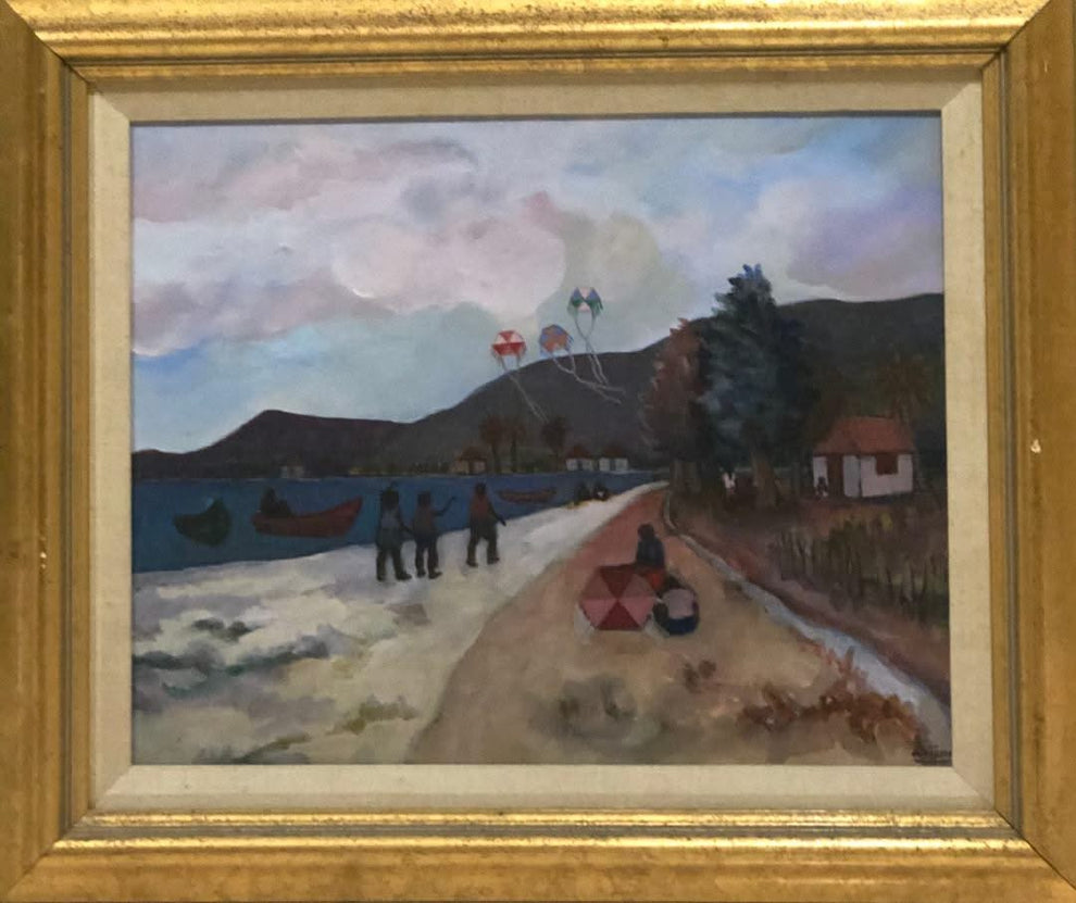 Harry Jacques (Arijac) 16"x20" Kites Acrylic on Canvas Framed #1FC ...